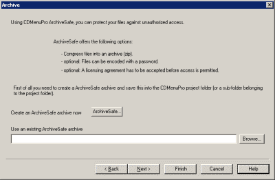 CD Menu Creator: Protecting CD data against unauthorized access