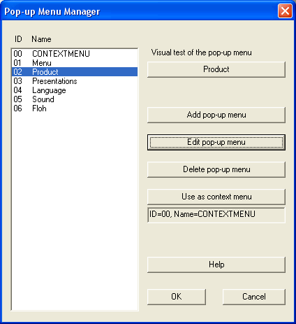 CD Menu Creator: Using a menu bar