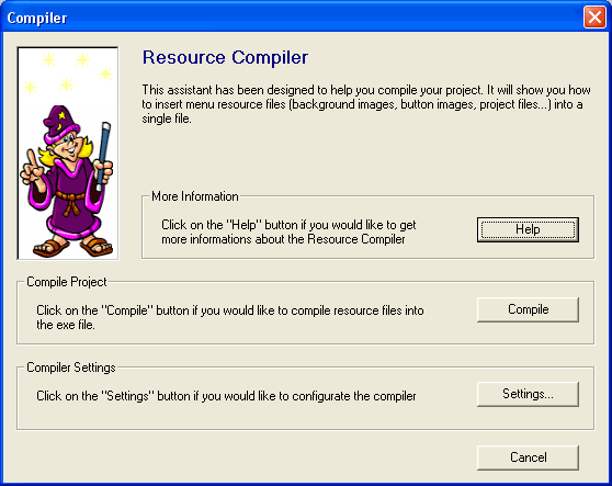 CD Menu Creator: Inserting resource files into the CD Menu App
